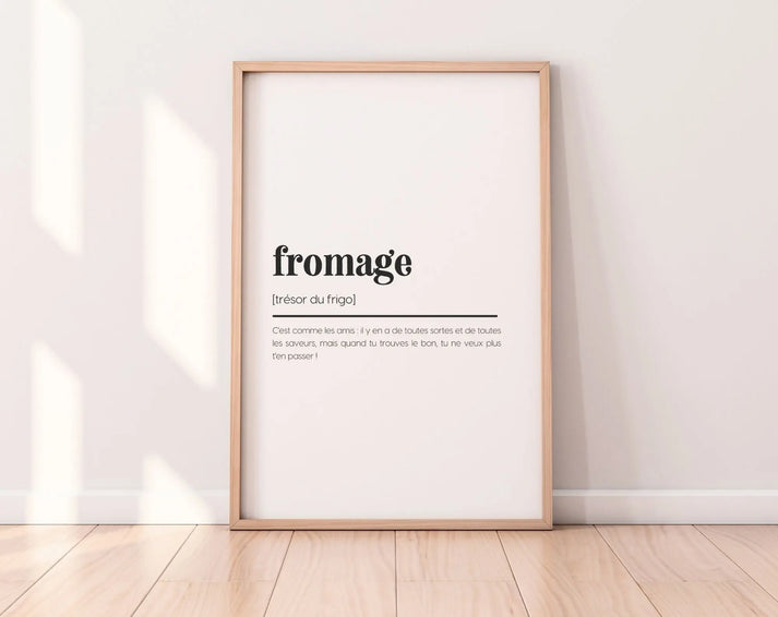 Affiche définition fromage - Affiche définition humour cuisine - – FLTM
