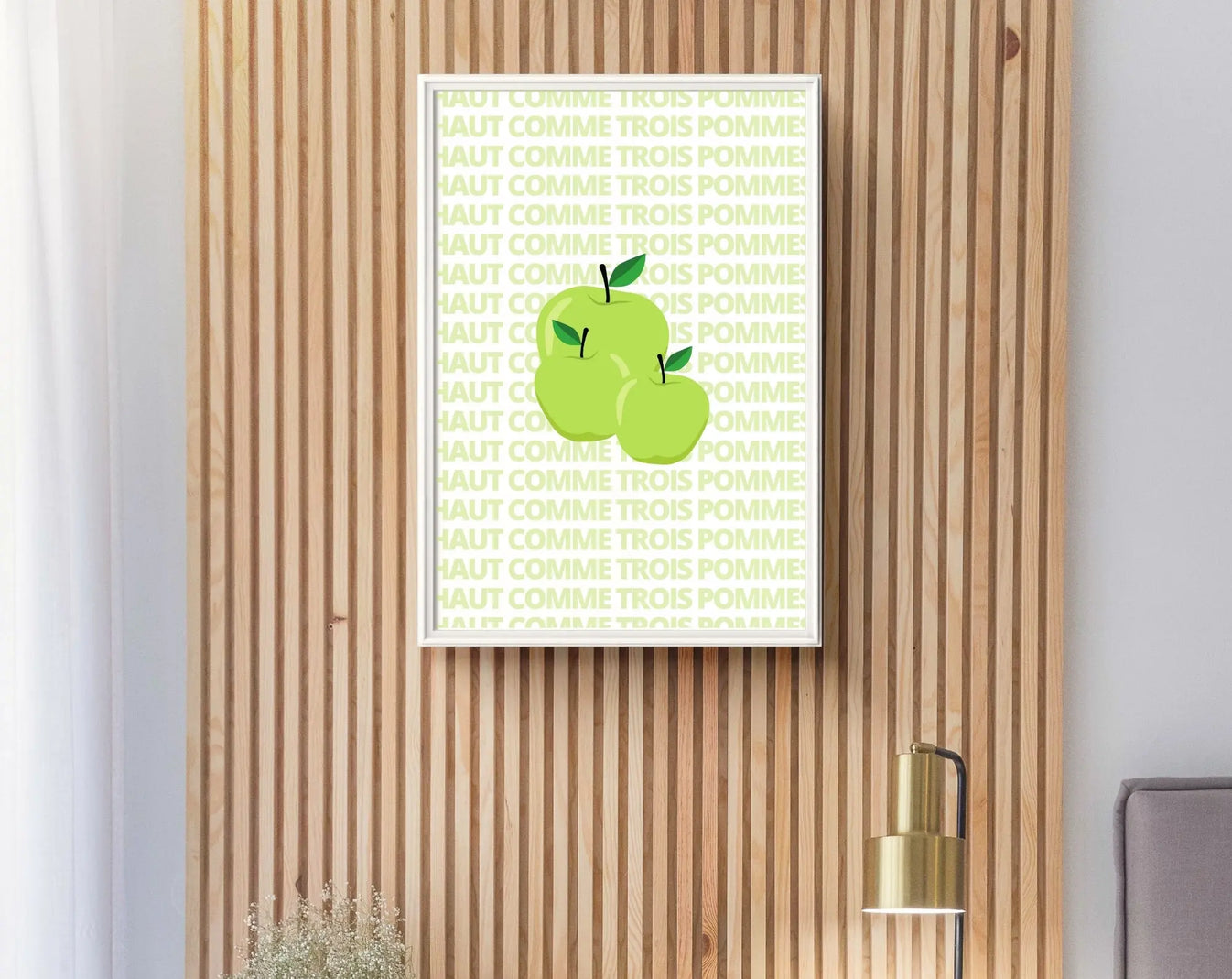 Affiche Haut comme trois pommes - Expression culinaire Française - – FLTM