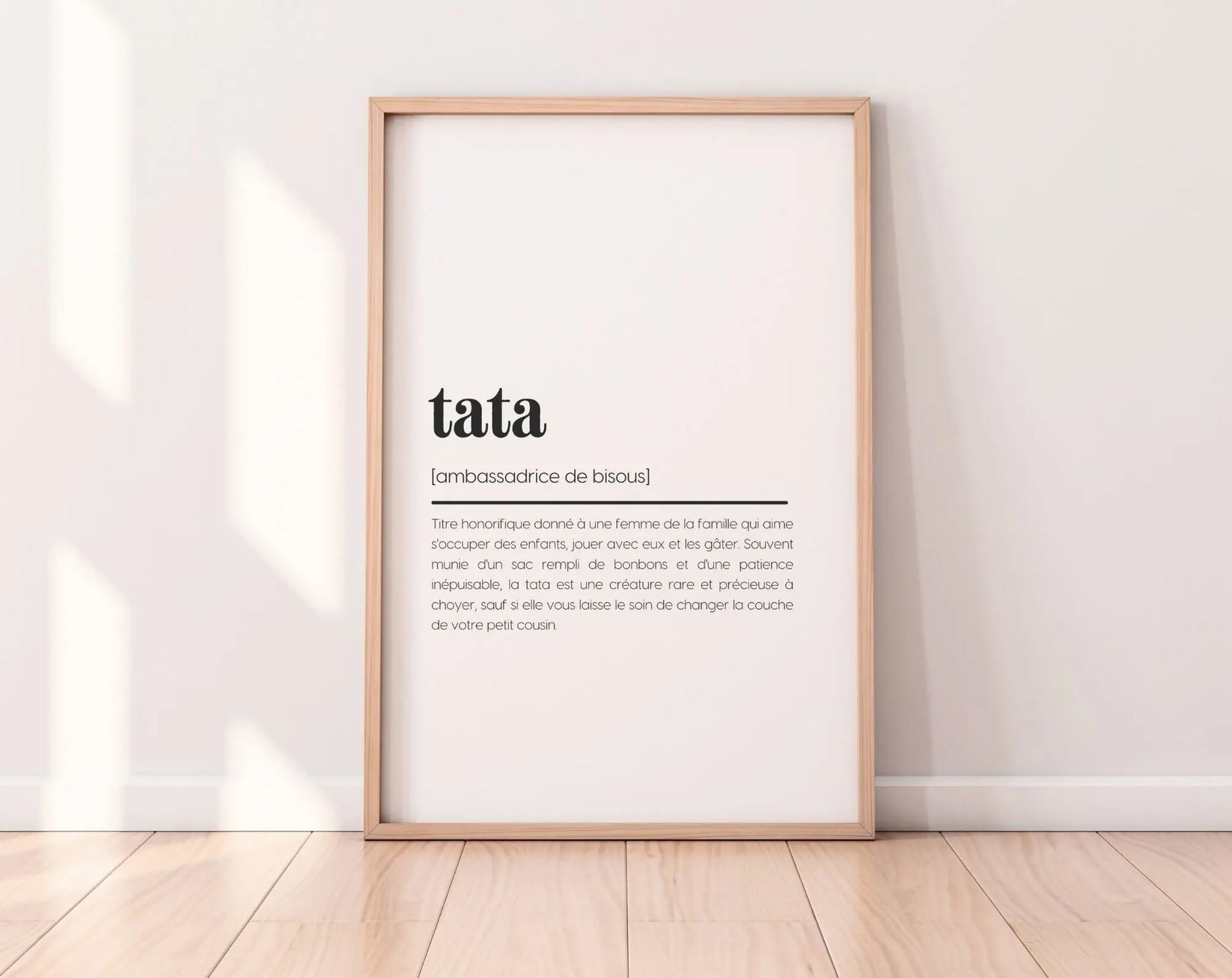 Affiche définition tata - Affiche définition humour famille - – FLTM