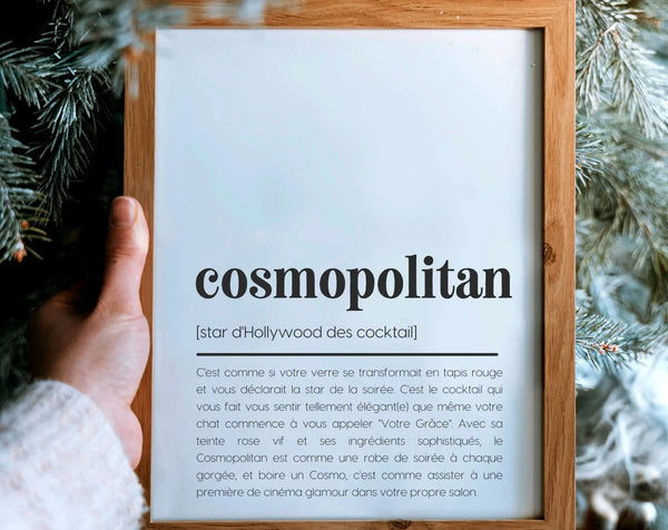 Affiche définition Cosmopolitan - Affiche définition humour cocktail ...