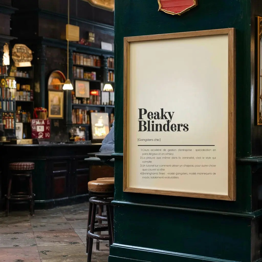 Affiche définition Peaky Blinders - Affiche définition humour série ...