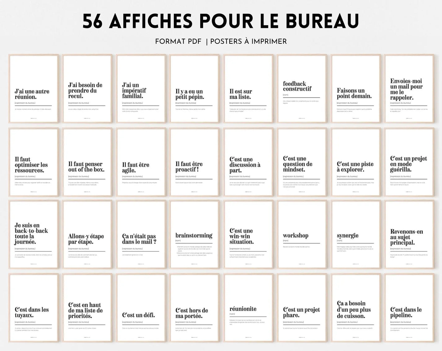 56 affiches décoration du bureau - Affiche définition humour - FLTM