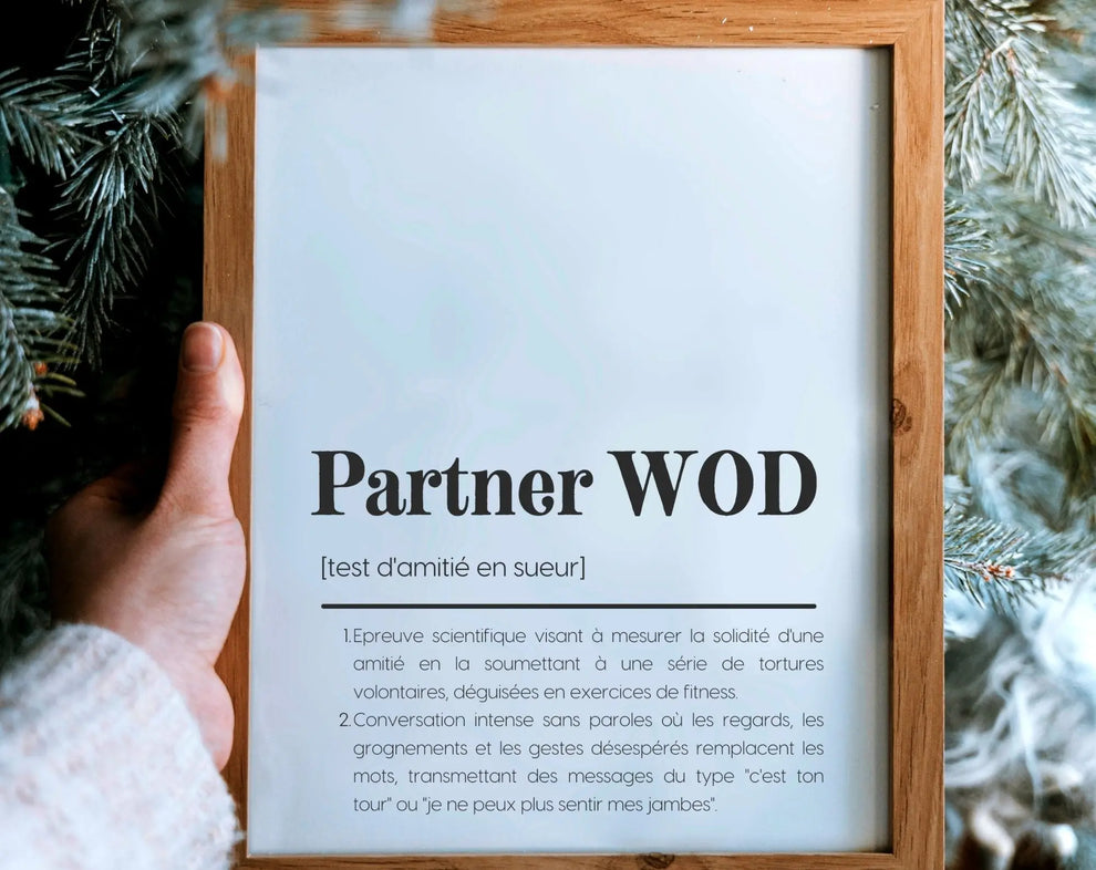 Affiche définition Partner WOD - Affiche définition humour sport - – FLTM