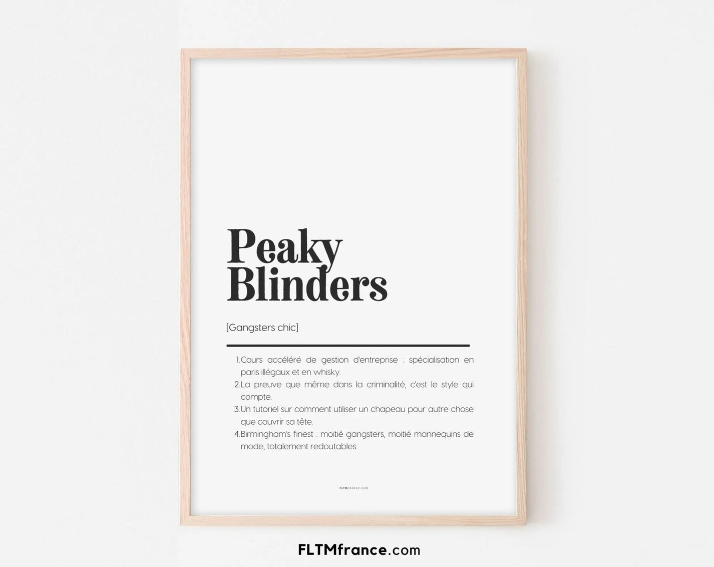 Affiche définition Peaky Blinders - Affiche définition humour série ...