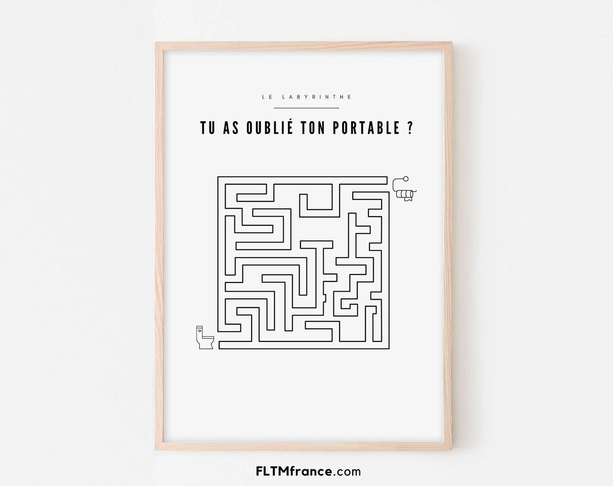 8 affiches toilettes humoristiques - Poster humour WC - FLTMfrance