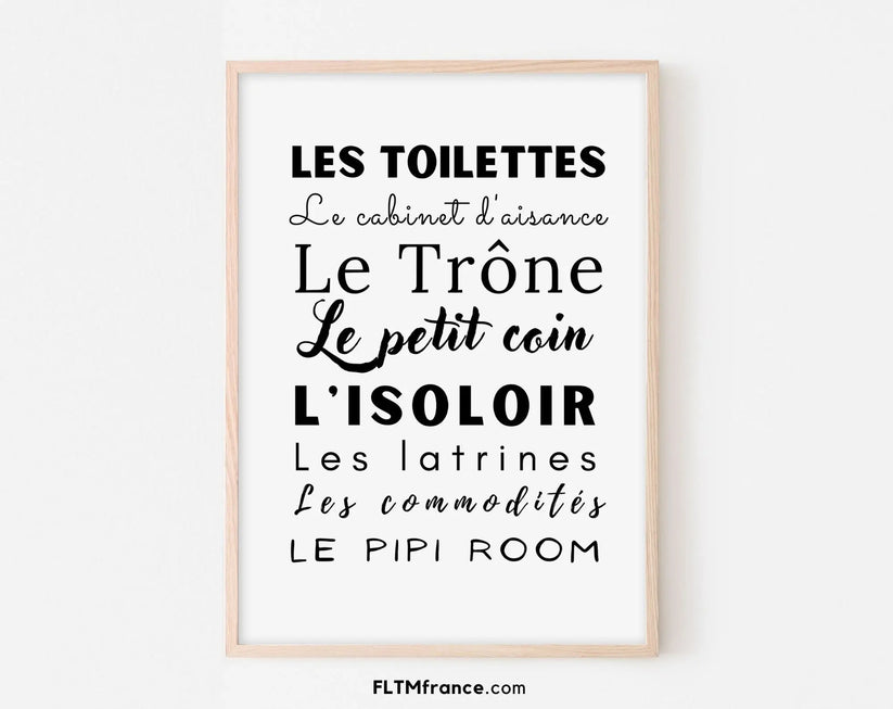 8 affiches toilettes humoristiques - Poster humour WC - FLTMfrance