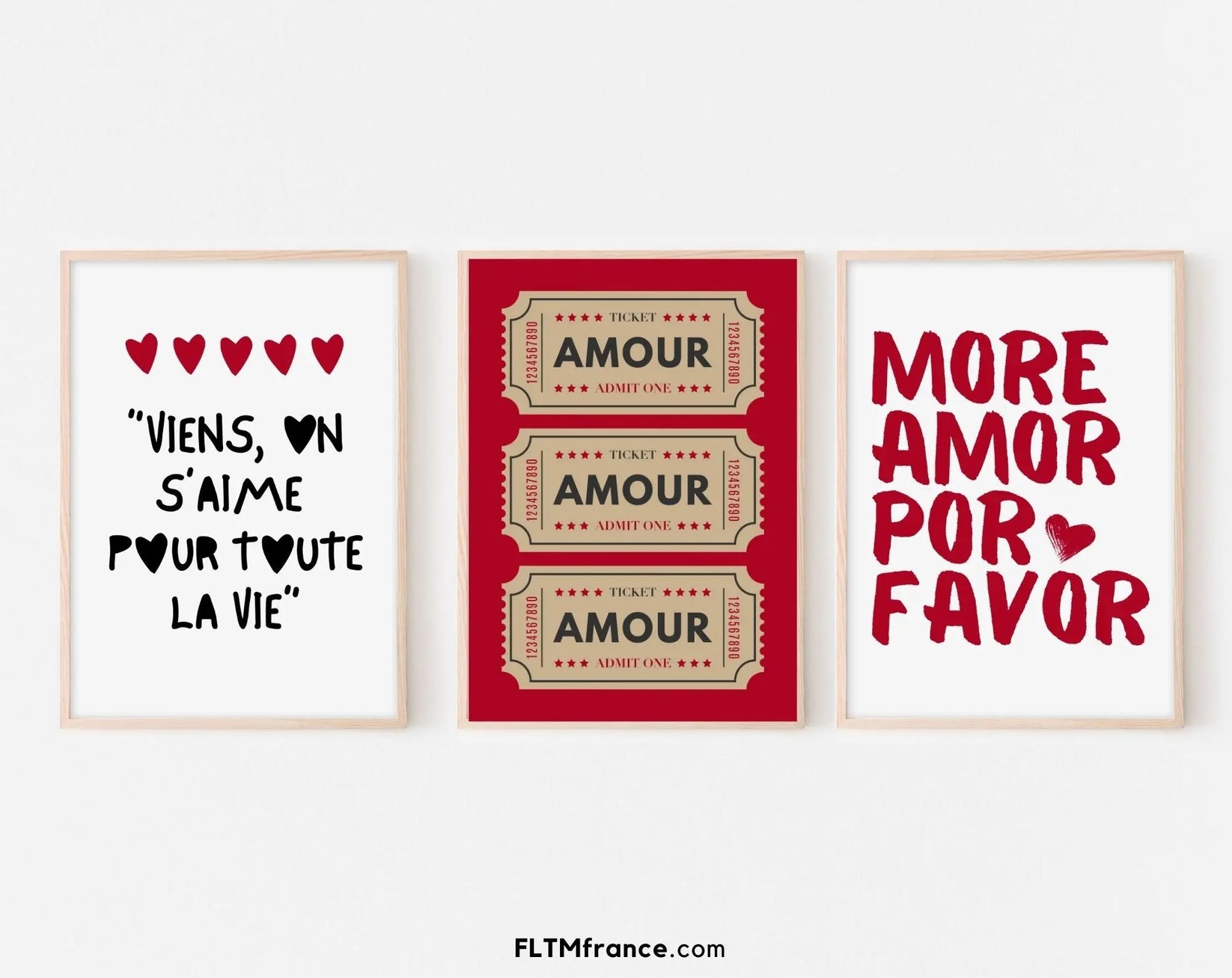 Pack de 16 affiches Saint-Valentin - Décoration Saint Valentin - FLTM