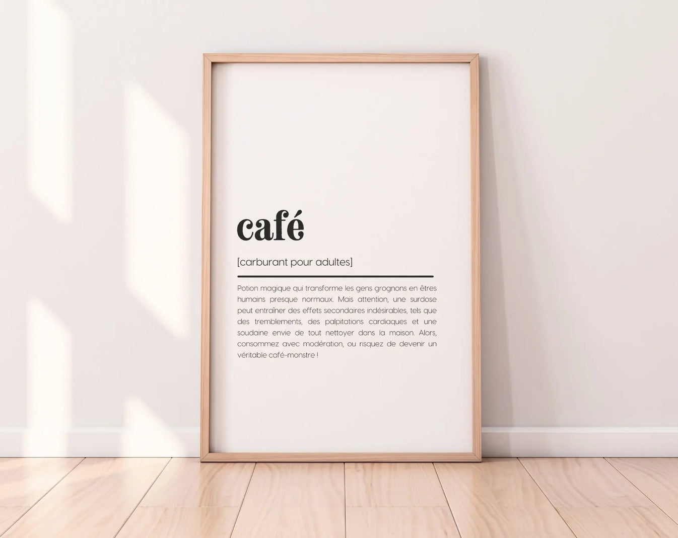 Affiche définition café - Affiche définition humour - FLTM