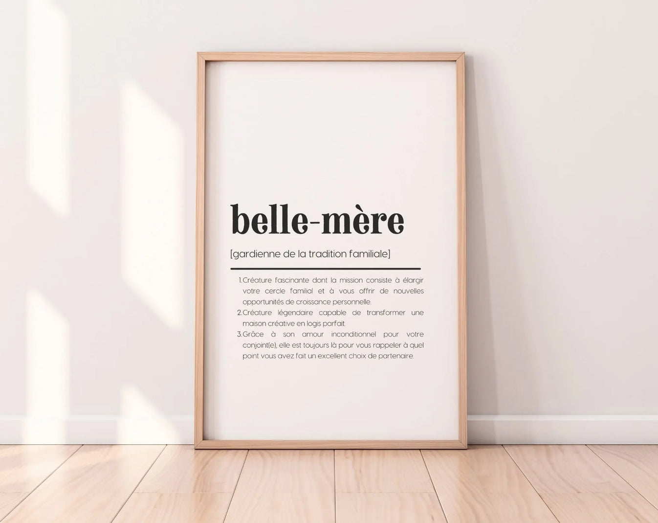 Affiche définition belle-mère - Affiche définition humour famille ...