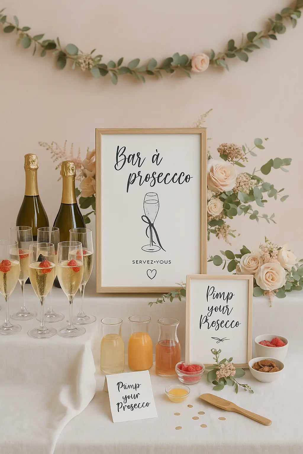 Affiche Bar à Prosecco - Affiche décoration événement - FLTM