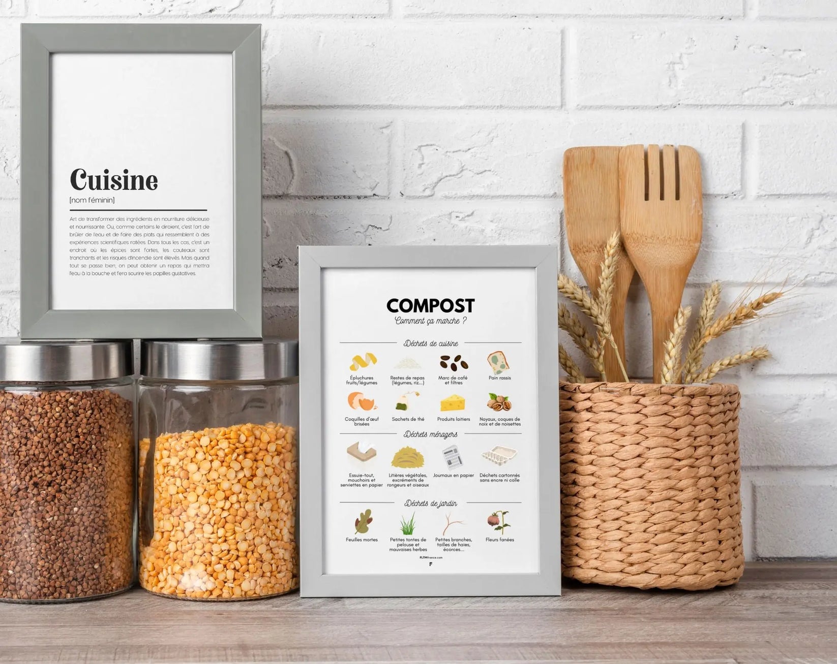 Affiche Guide du Compost Liste pédagogique des déchets compostables – FLTM