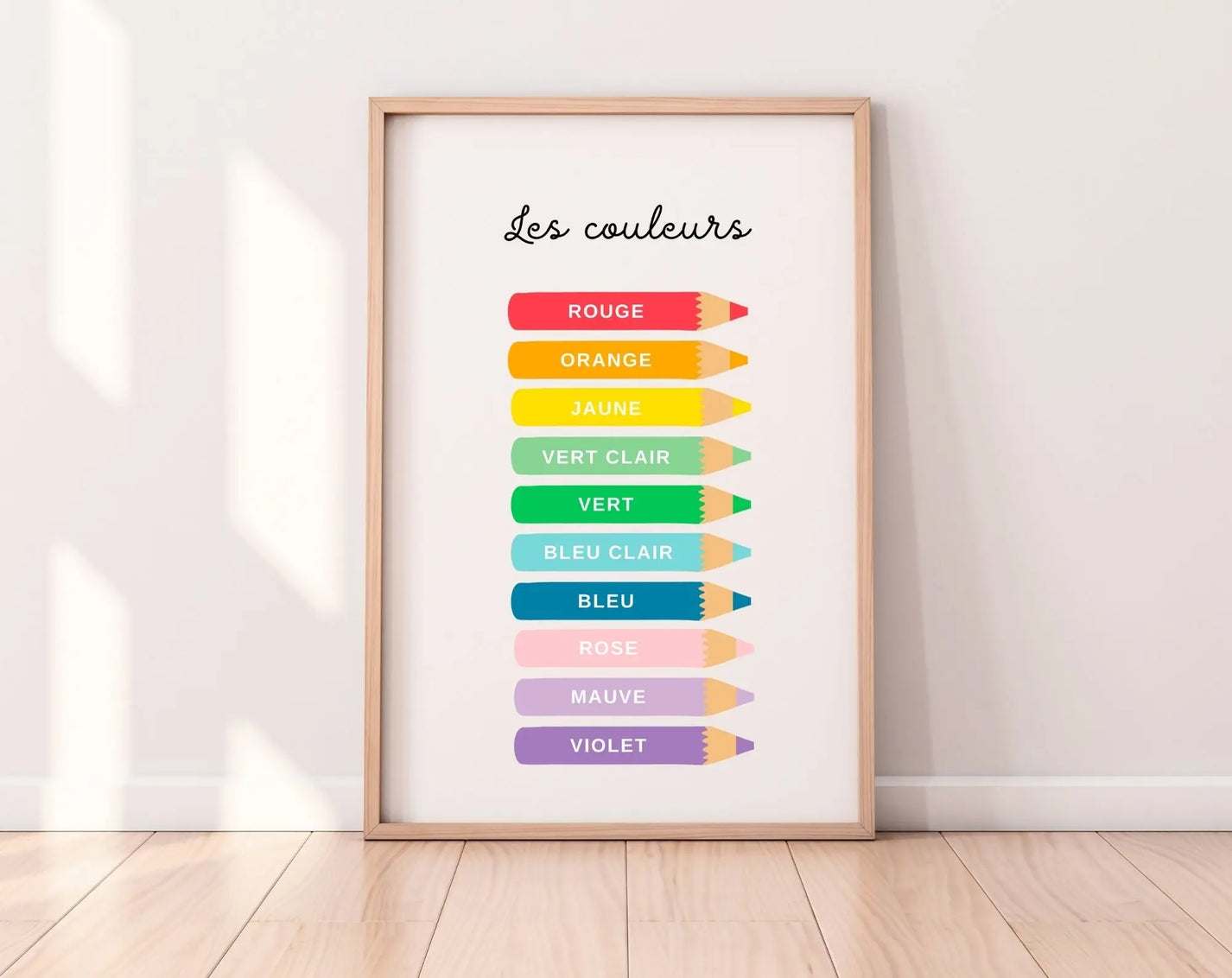 Affiche Les couleurs - Poster éducatif Montessori - FLTMfrance