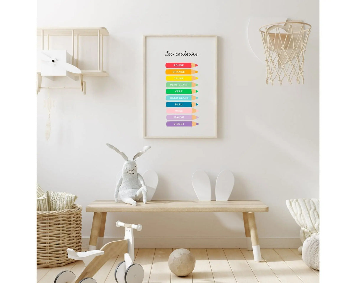 Affiche Les couleurs - Poster éducatif Montessori - FLTM