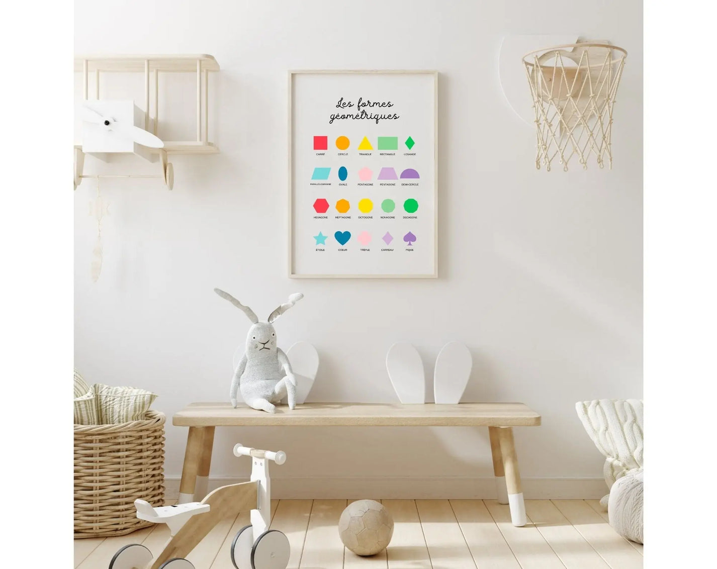 Affiche Les formes géométriques - Poster éducatif Montessori - FLTM