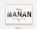 Affiche Merci Maman personnalisée - Cadeau photo maman - FLTM