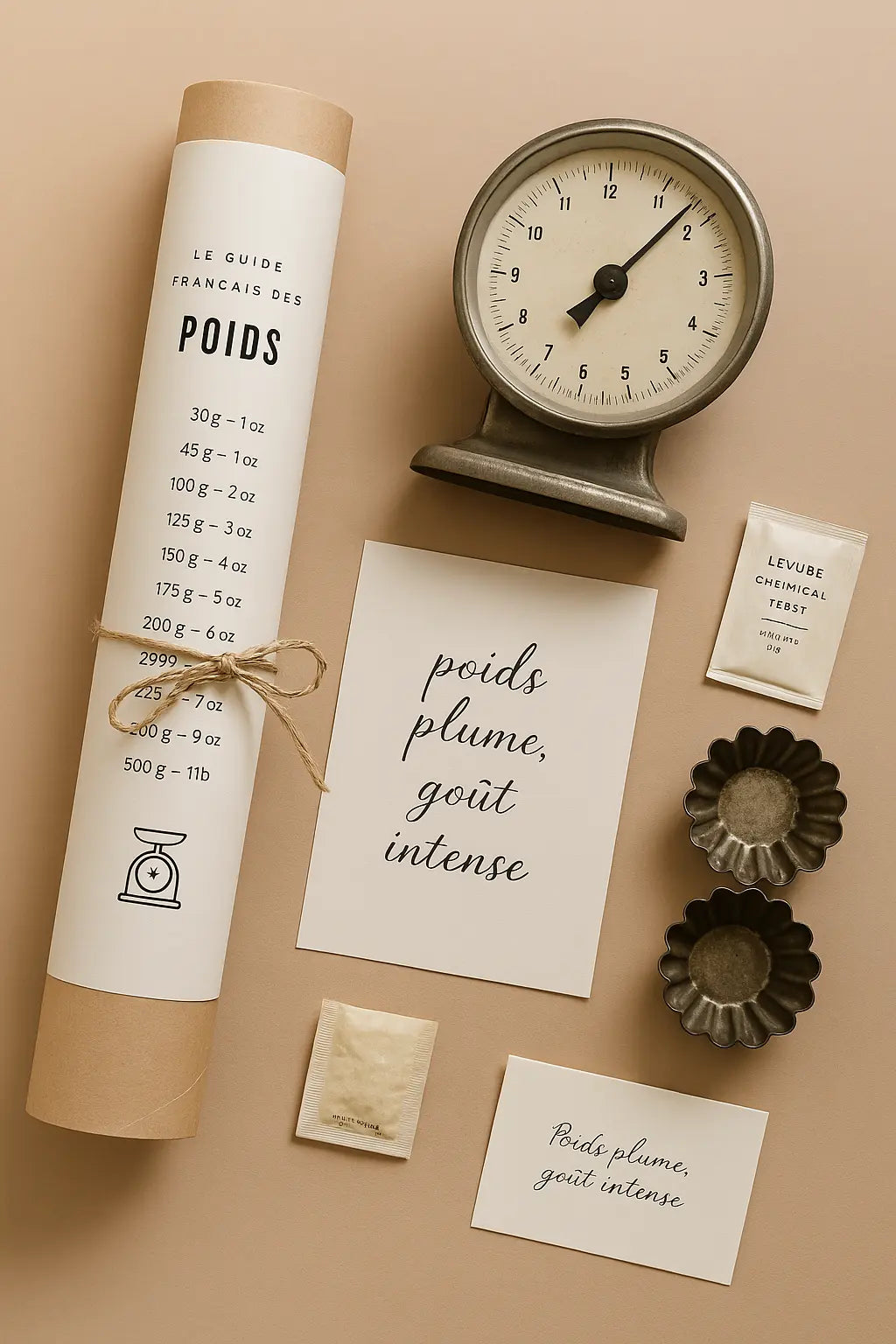 Affiche Poids - Guide des différents poids en cuisine - FLTM