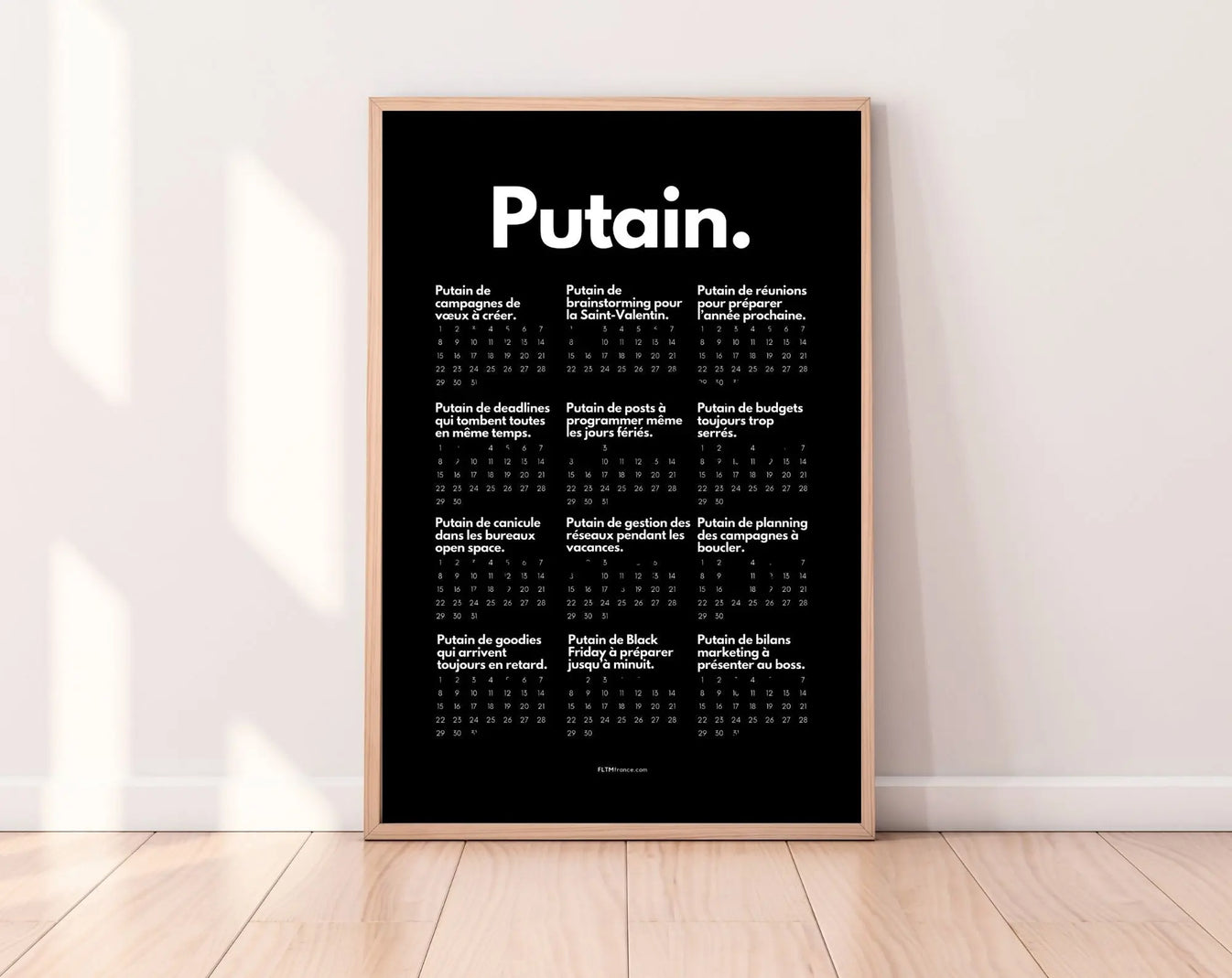 Affiche Putain pour le service marketing - Calendrier Putain - – FLTMfrance