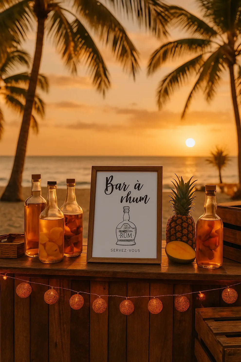 Affiche bar à rhum à imprimer - Décoration événement - FLTM
