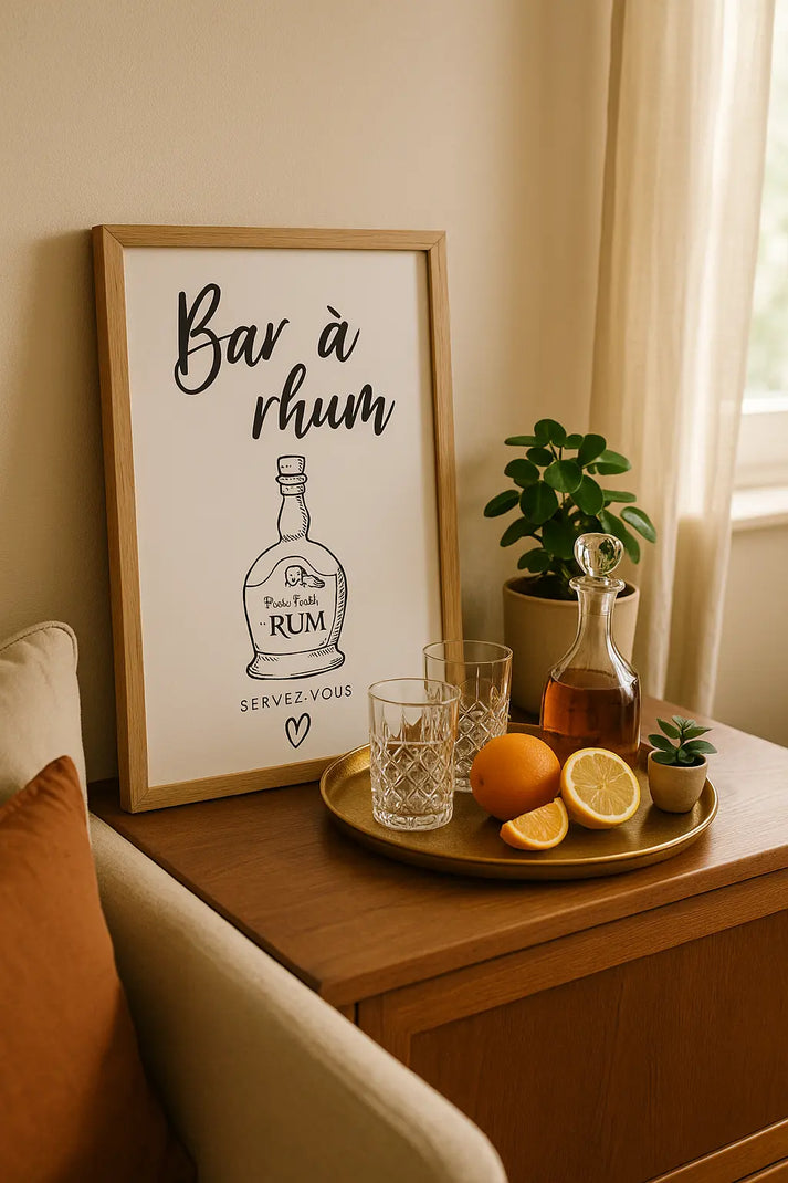 Affiche bar à rhum à imprimer - Décoration événement - FLTM