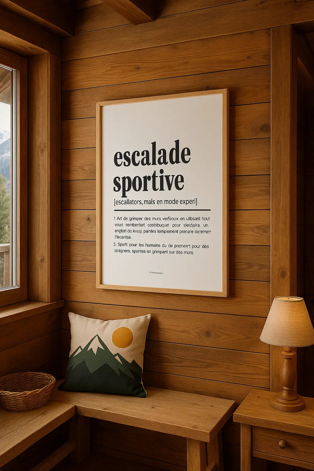 Affiche définition escalade sportive - Définition humour sport - FLTM