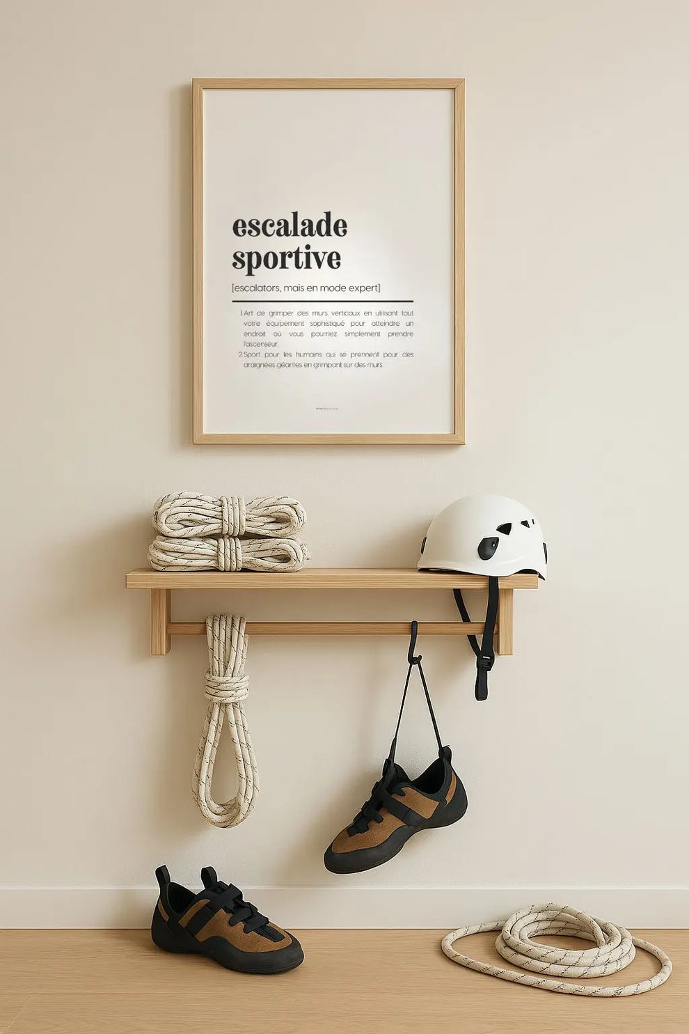 Affiche définition escalade sportive - Définition humour sport - FLTM