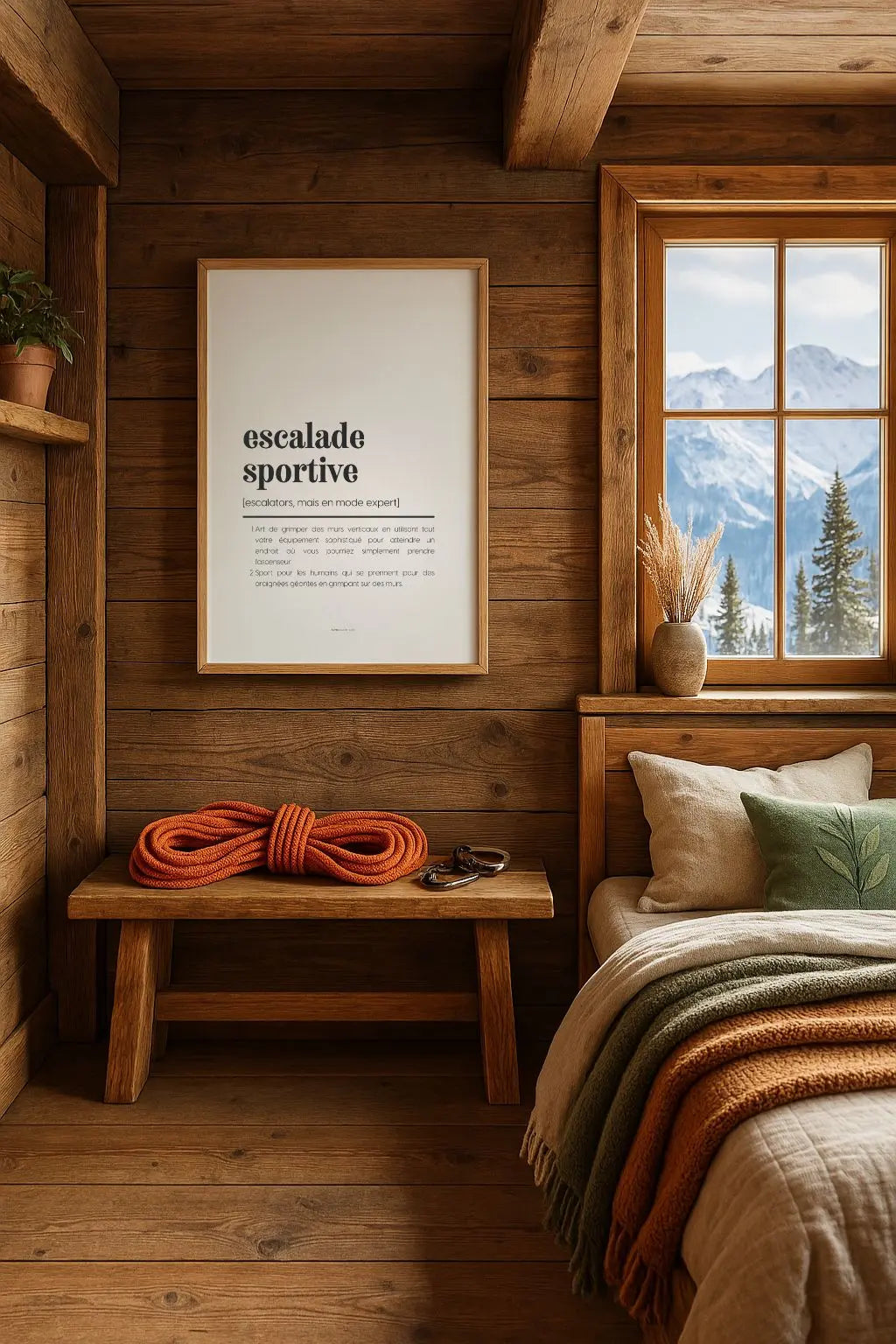 Affiche définition escalade sportive - Définition humour sport - FLTM