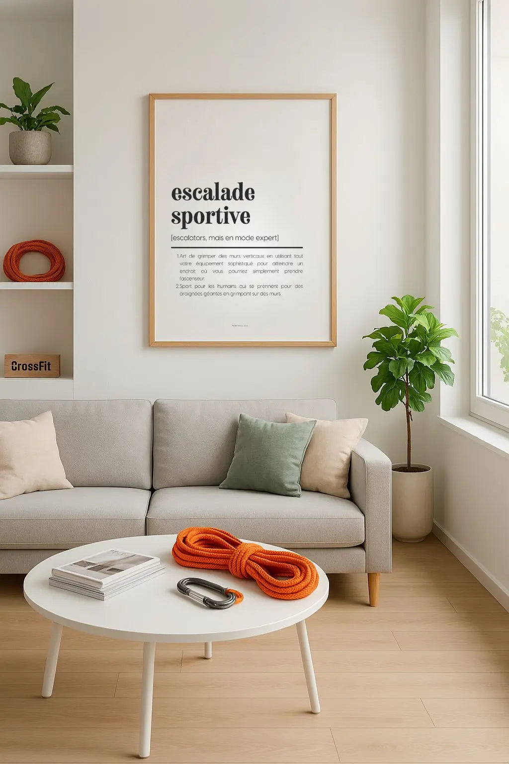 Affiche définition escalade sportive - Définition humour sport - FLTM