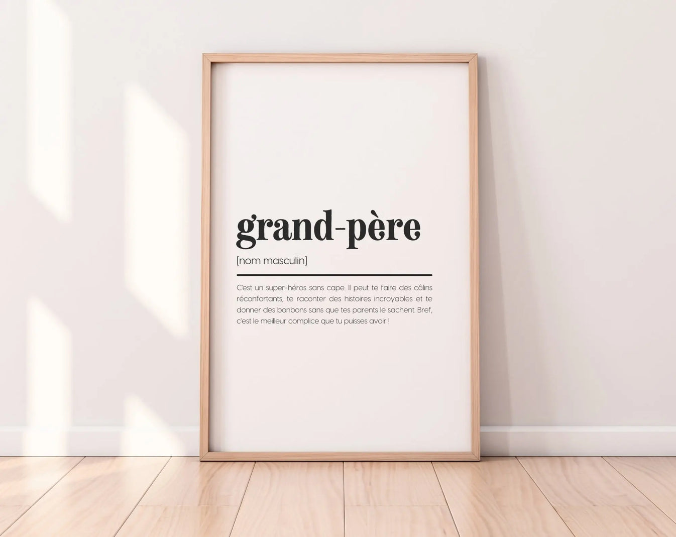 Affiche définition grand-père - Affiche définition humour famille - – FLTM