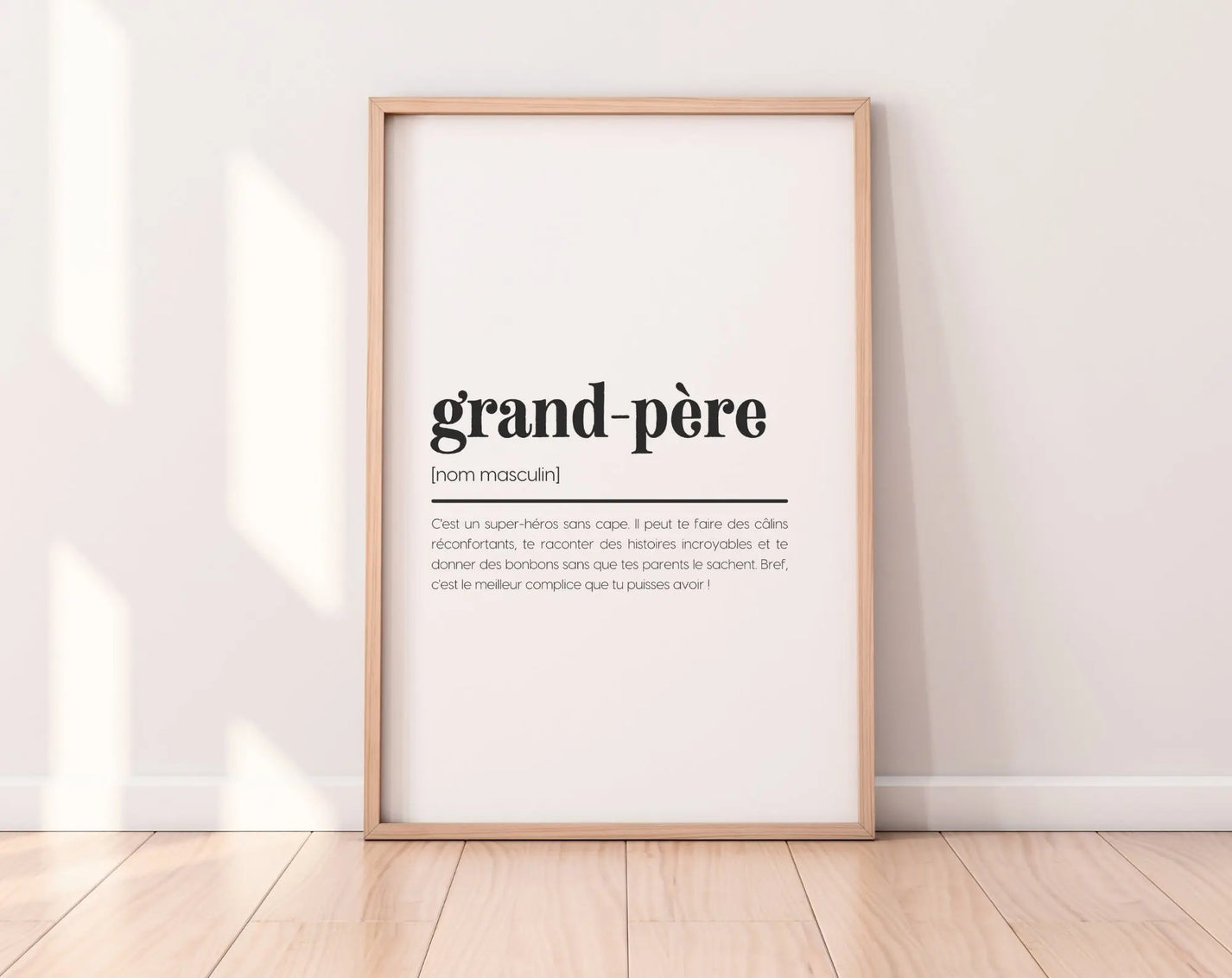 Affiche définition grand-père - Affiche définition humour famille - – FLTM