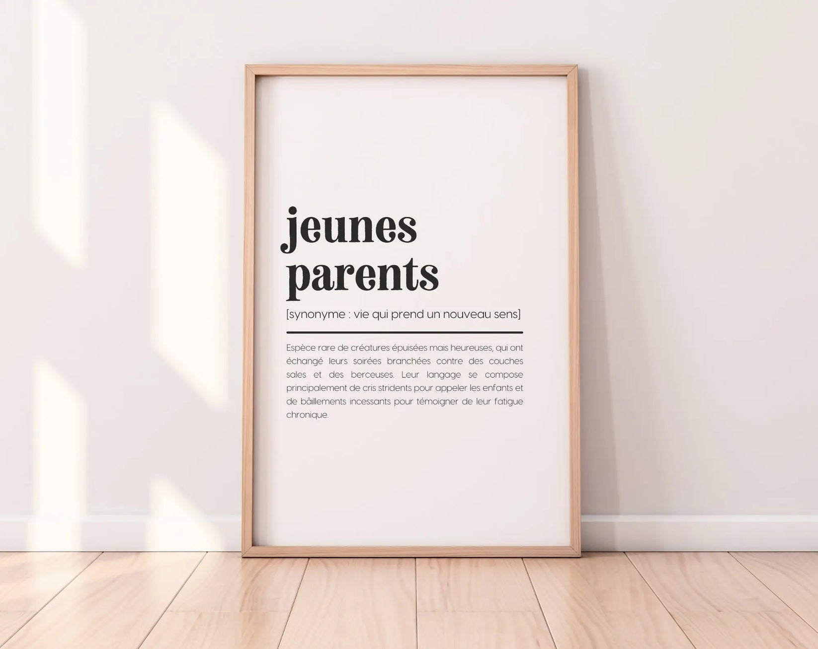 Affiche définition jeunes parents Affiche définition humour famille – FLTM