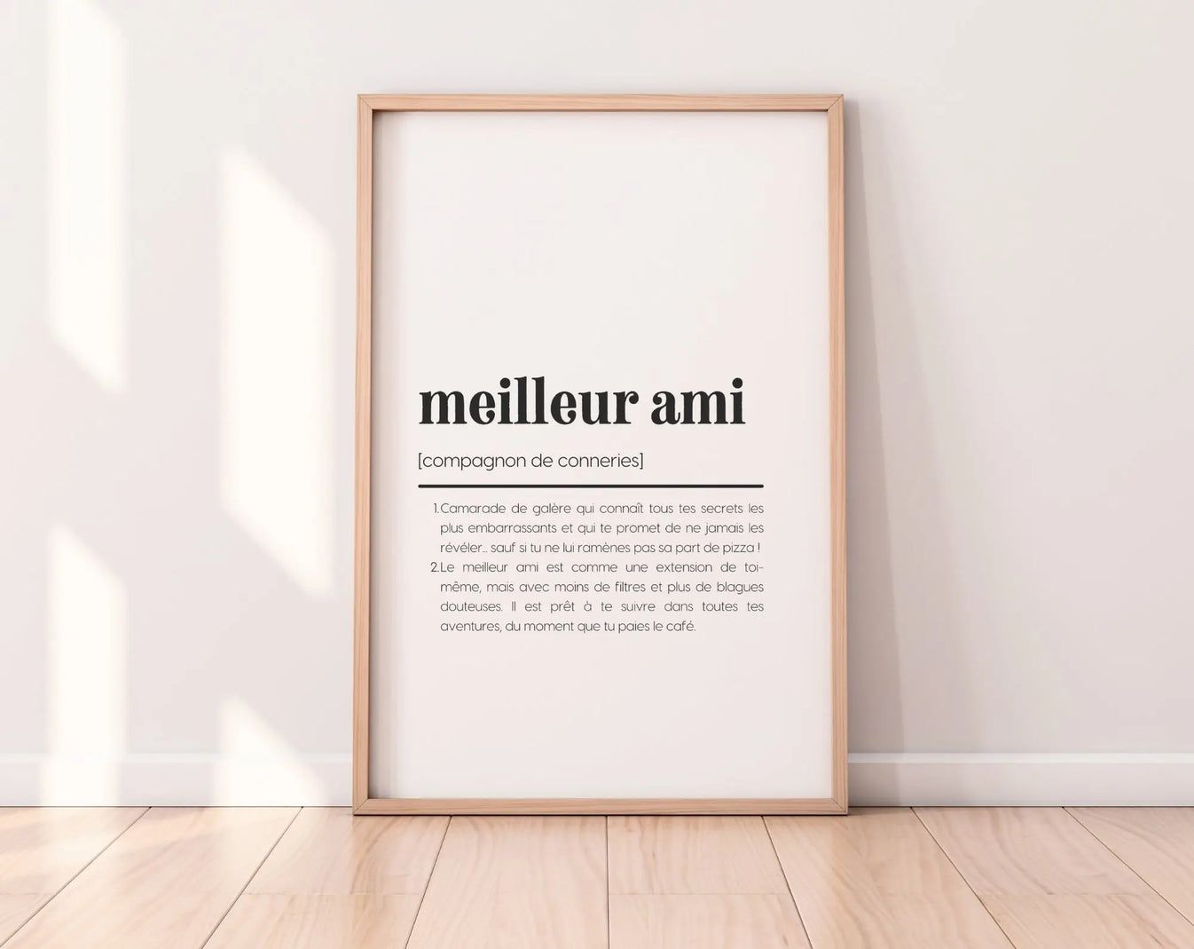 Affiche définition meilleur ami - Affiche définition humour - FLTM