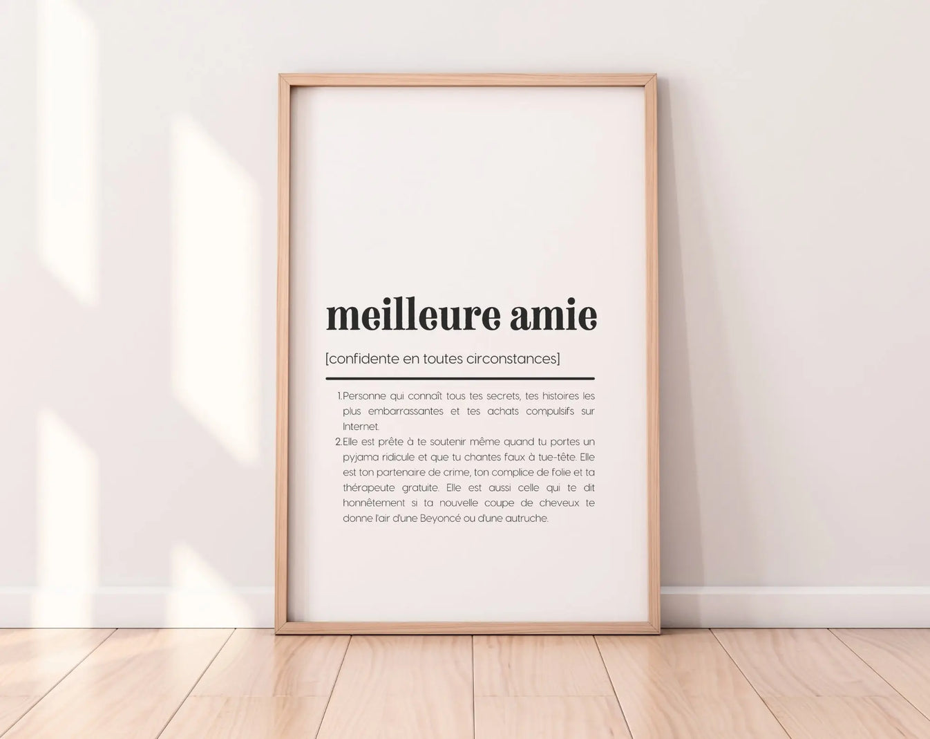 Affiche définition meilleure amie - Affiche définition humour - FLTM