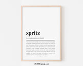 Affiche définition spritz - Affiche définition humour cocktail - FLTM