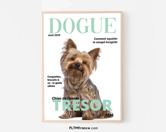 Affiche personnalisée magazine canin DOGUE - Poster chien - FLTM