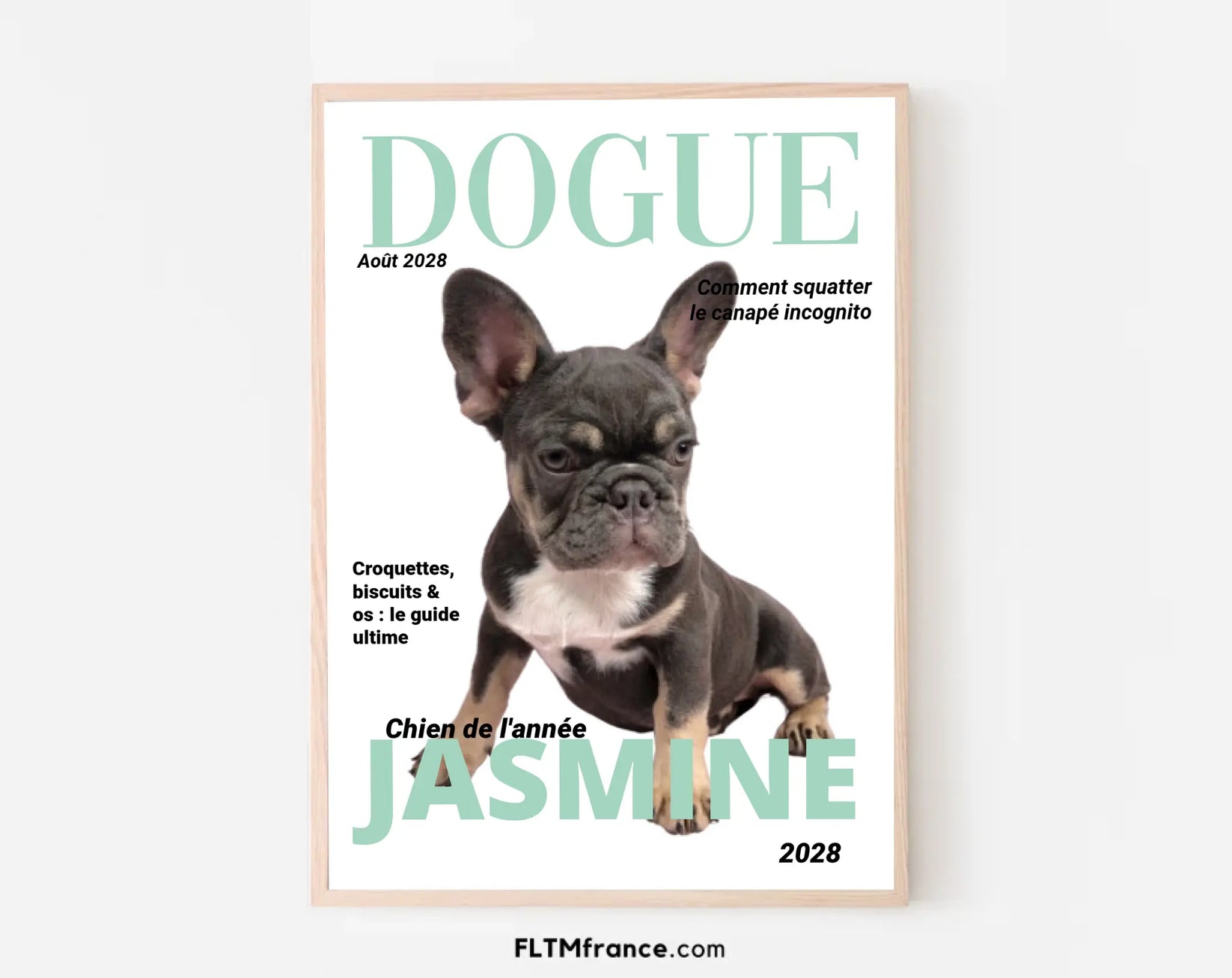 Affiche personnalisée magazine canin DOGUE - Poster chien - FLTM