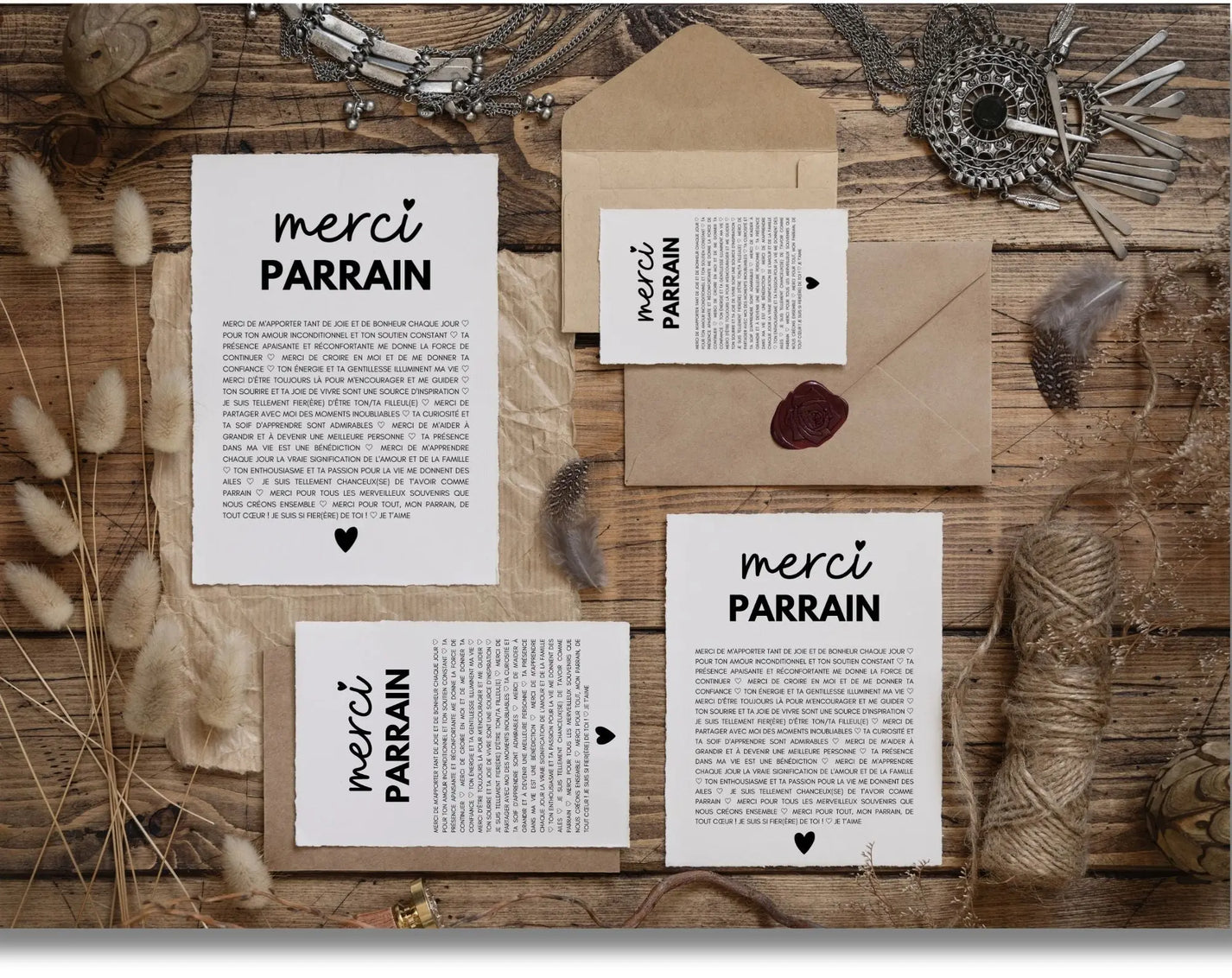Carte Merci parrain - Idée cadeau anniversaire pour son parrain - FLTM