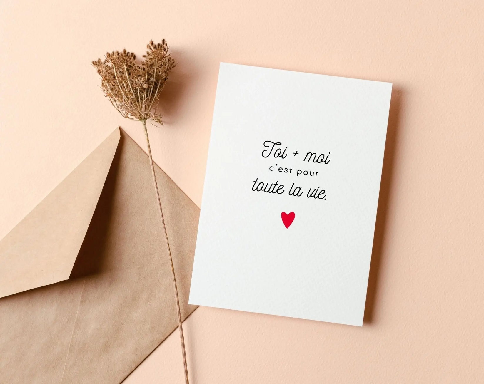 Carte Toi + moi c'est pour toute la vie - Carte de Saint-Valentin à – FLTM