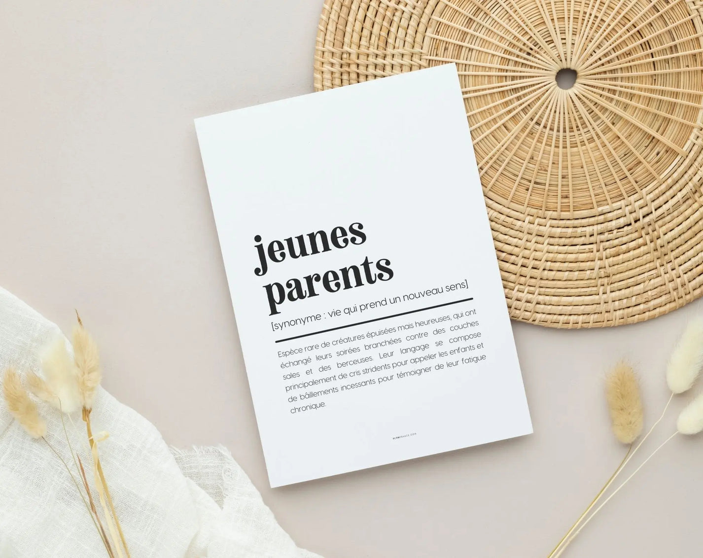 Carte définition Jeunes Parents - Carte de félicitation naissance - – FLTM