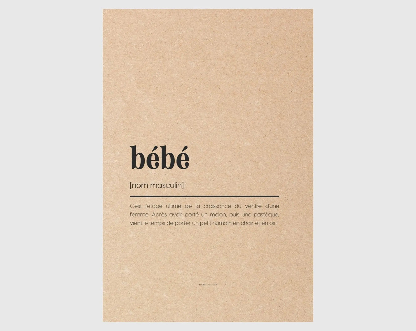 Carte définition bébé - Carte de félicitation naissance - FLTM