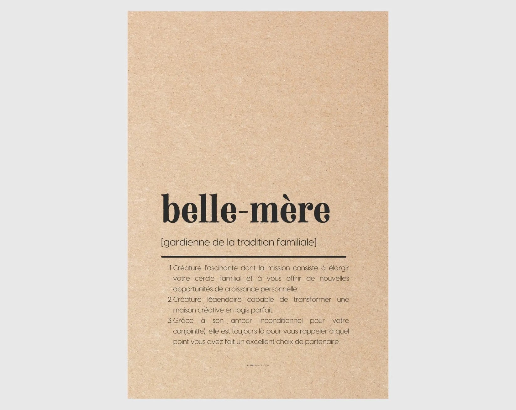 Carte définition belle-mère - Carte anniversaire - FLTM