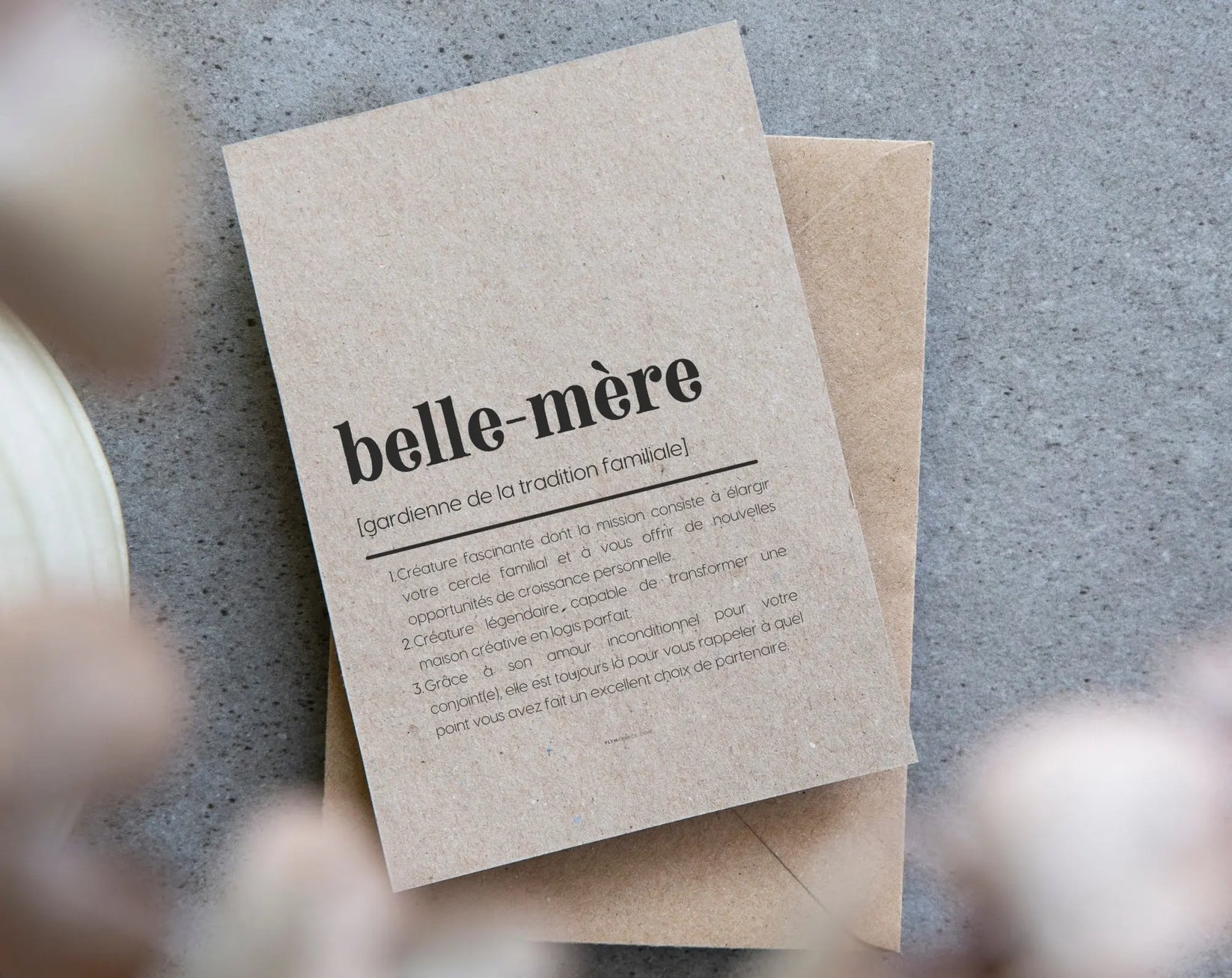 Carte définition belle-mère - Carte anniversaire - FLTM