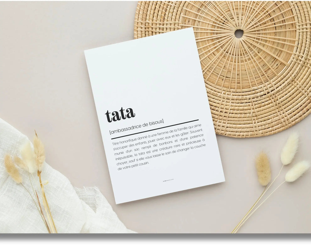 Carte définition tata - Carte anniversaire - FLTM