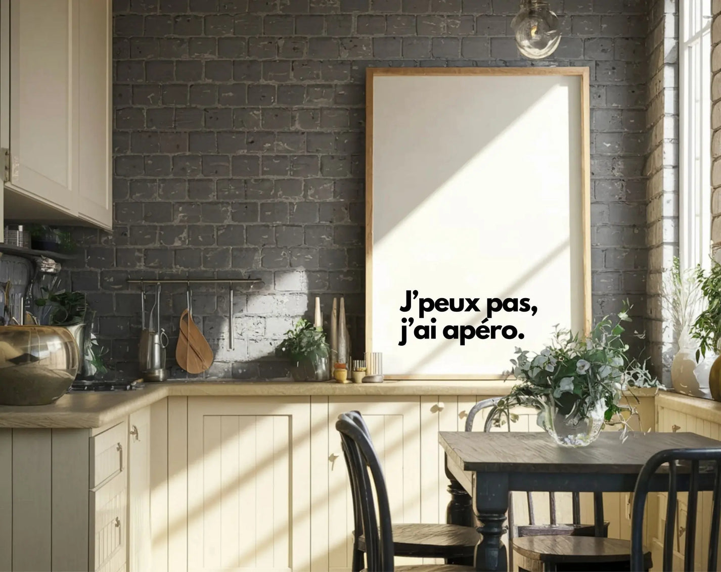 J'peux pas j'ai apéro - Affiche citation humour - FLTM
