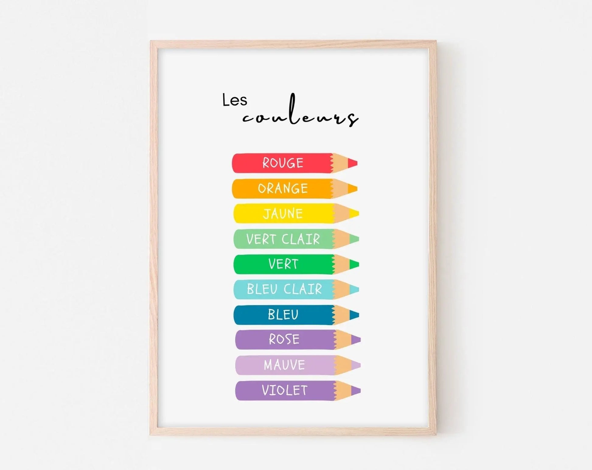 Affiche Les couleurs - Poster éducatif Montessori - FLTMfrance