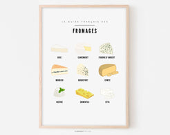 Affiche guide fromage - Le guide français des fromages, poster fromage ...
