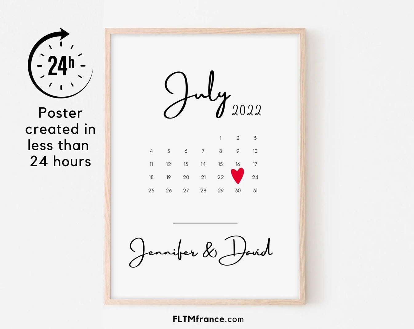Personalized date poster for couple - FLTM