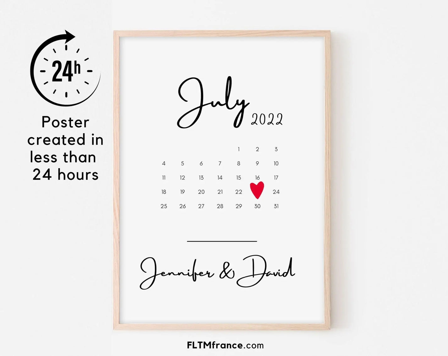 Personalized date poster for couple - FLTM