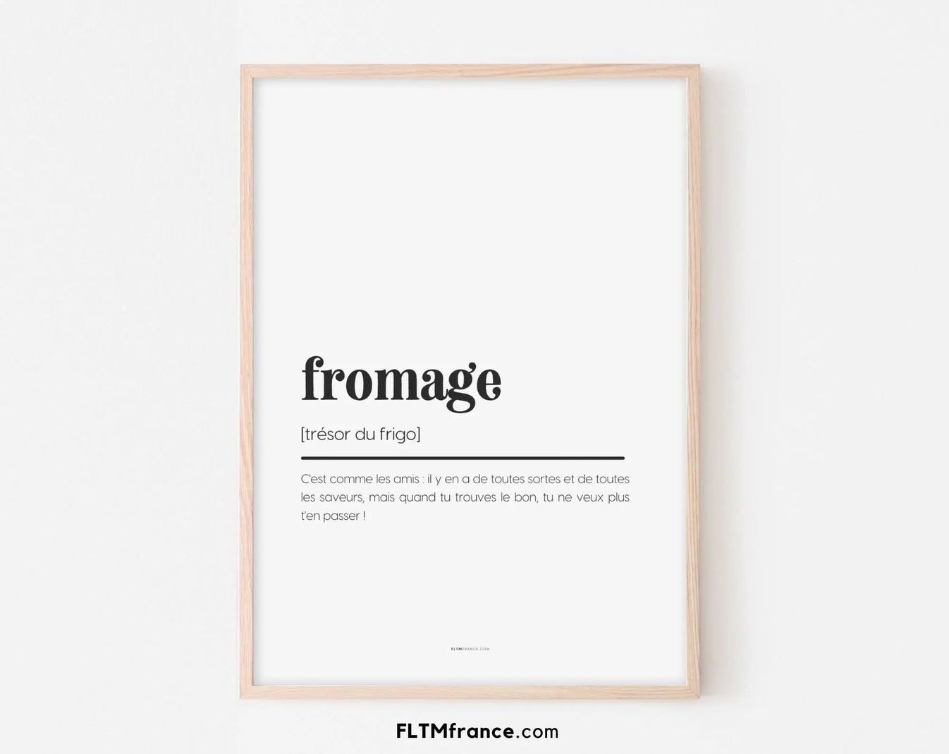 Affiche définition fromage - Affiche définition humour cuisine - – FLTM