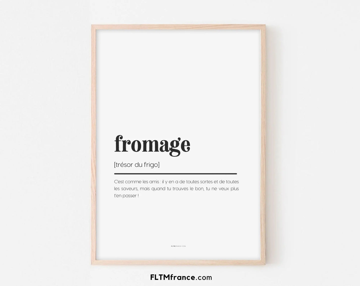 Affiche définition fromage - Affiche définition humour cuisine - – FLTM